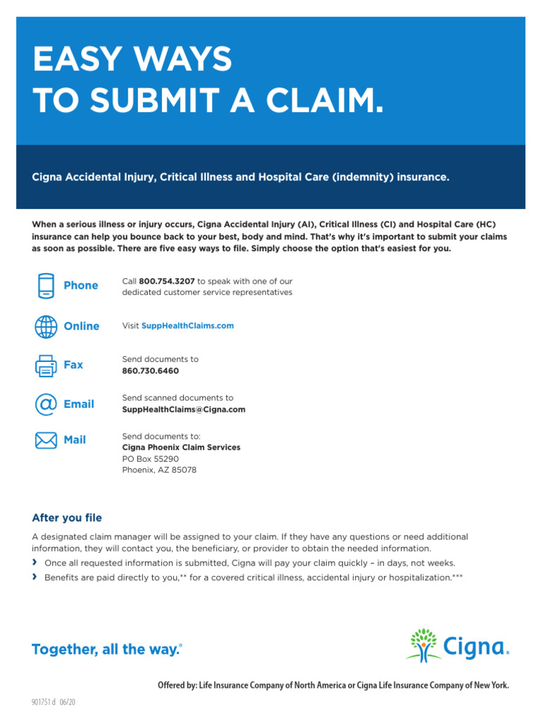Easy Claim Submission for Cigna Insurance | PDF | Cigna | Health Care