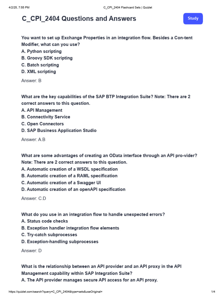 C - CPI - 2404 Questions and Answers Flashcards - Quizlet | PDF | Cloud ...