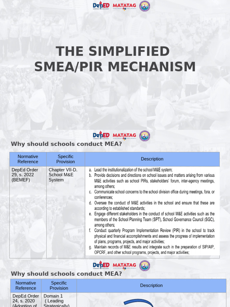 Simplified SMEA Mechanism | PDF