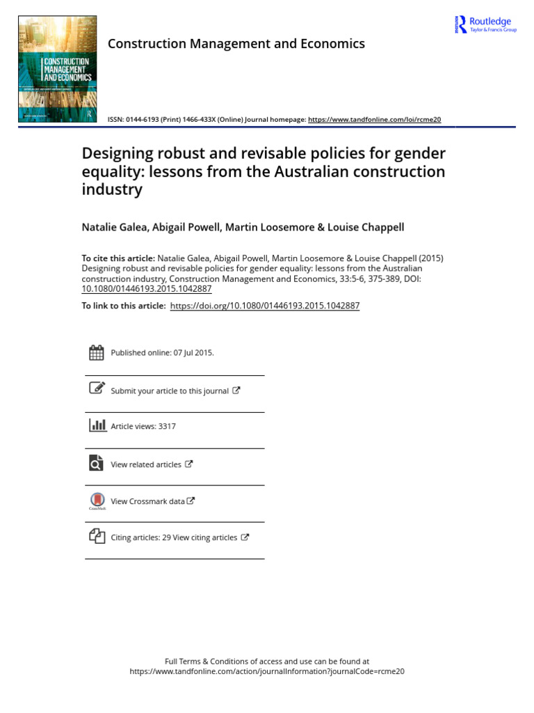 Designing robust and revisable policies for gender equality lessons ...