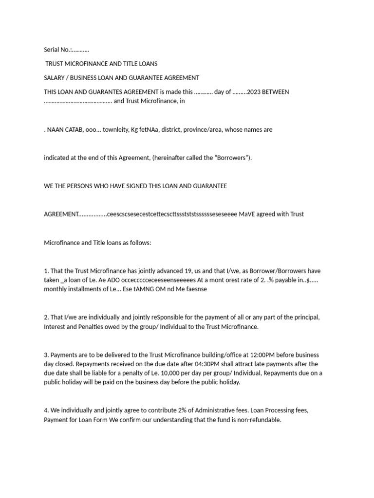 Scan for input Document | PDF | Loans | Microfinance