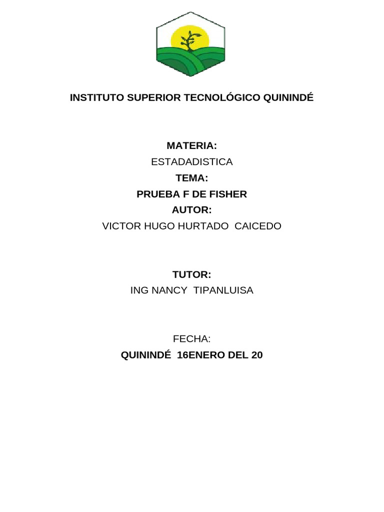 Prueba F de Fisher | PDF