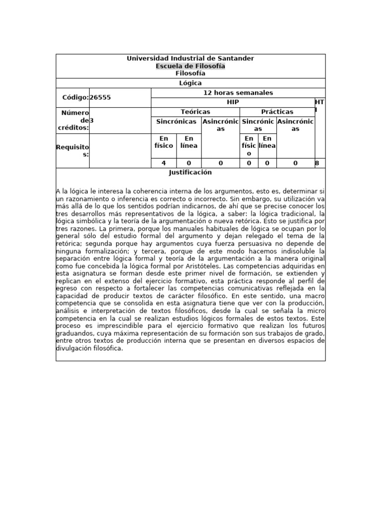 Programa de Lógica | PDF | Inferencia | Razonamiento deductivo