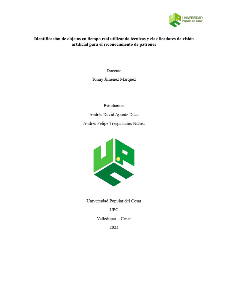 Documentacion Proyecto | PDF | Visión por computador | Informática