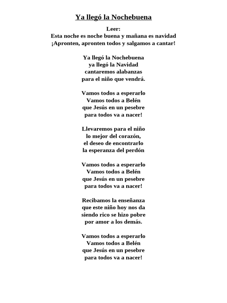 Ya Llegó La Nochebuena | PDF