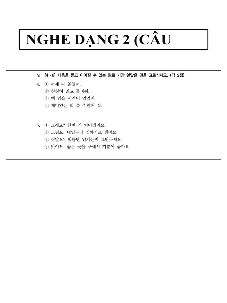 (TP2) Nghe D2 (C4-8) - Script | PDF
