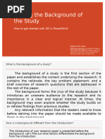 How To Write A Background of The Study | PDF