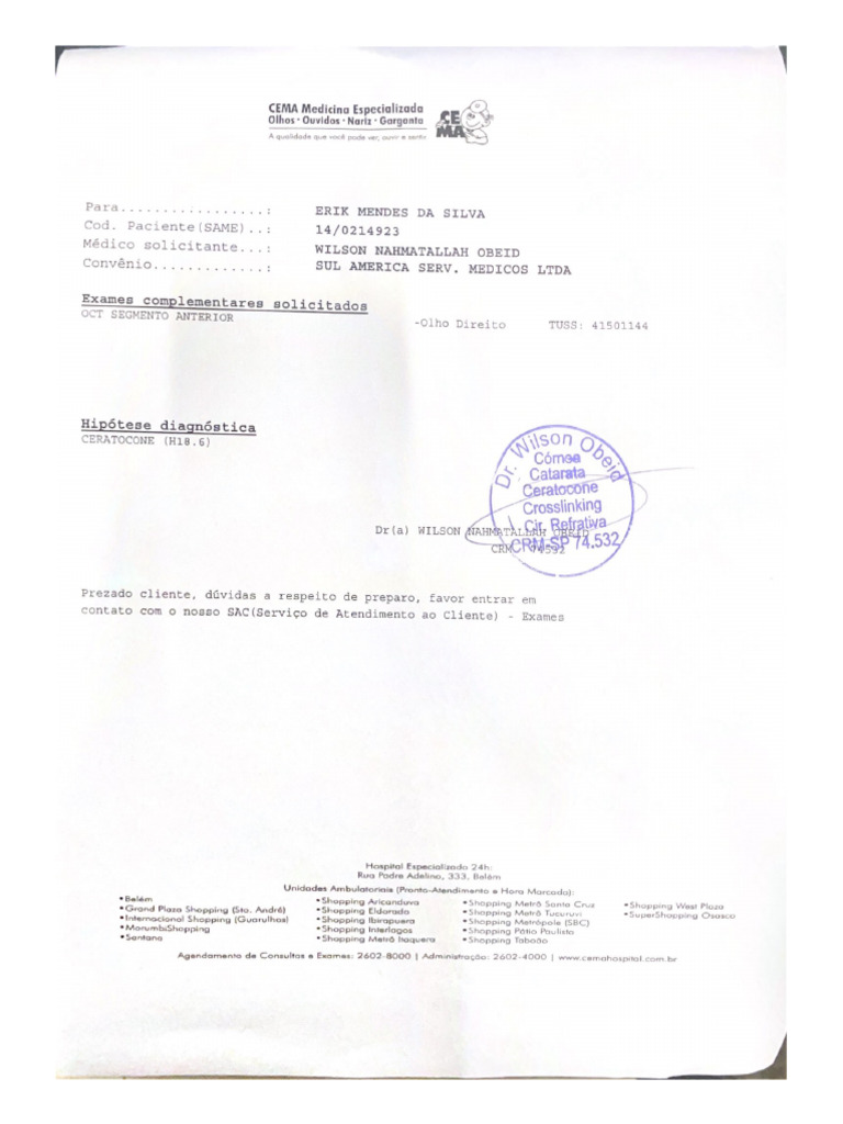 Guia Exame - CEMA Medicina Especializada | PDF