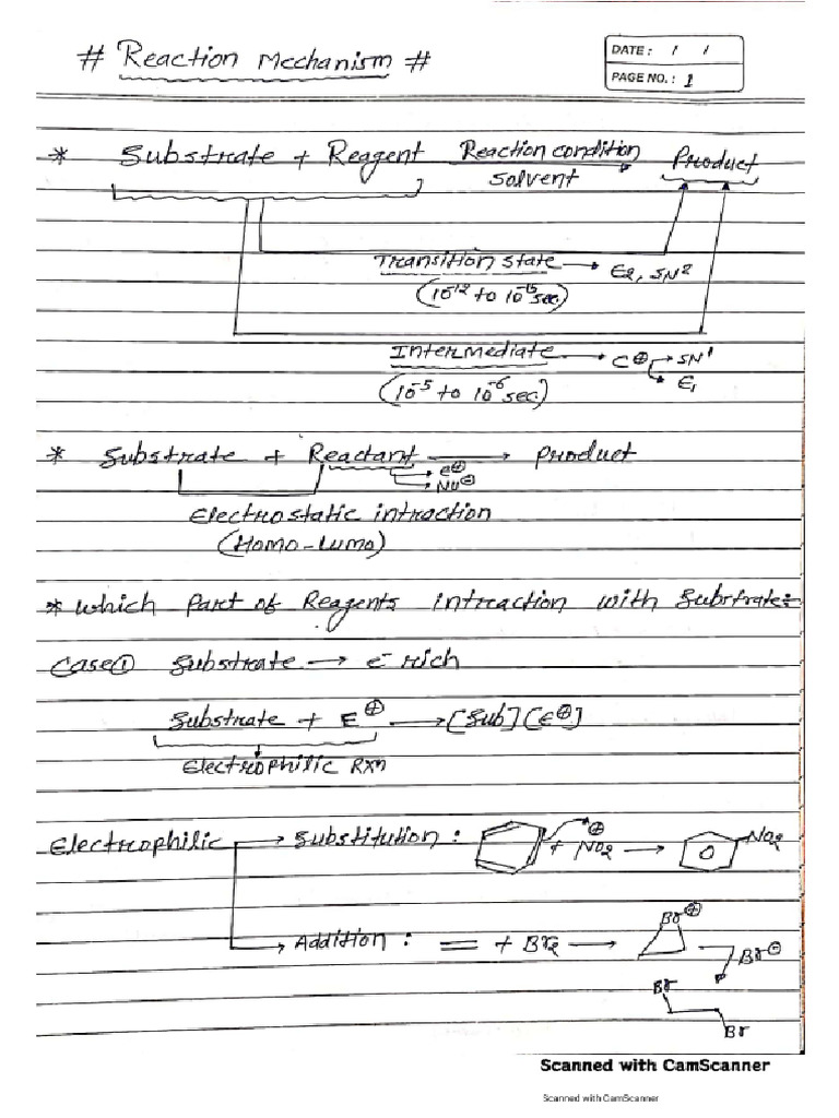 Reactions Mechanisms-1 | PDF