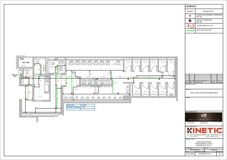 Male Wash Room Fire Fighting Layout ENTRANCE-B, GF+1F | PDF