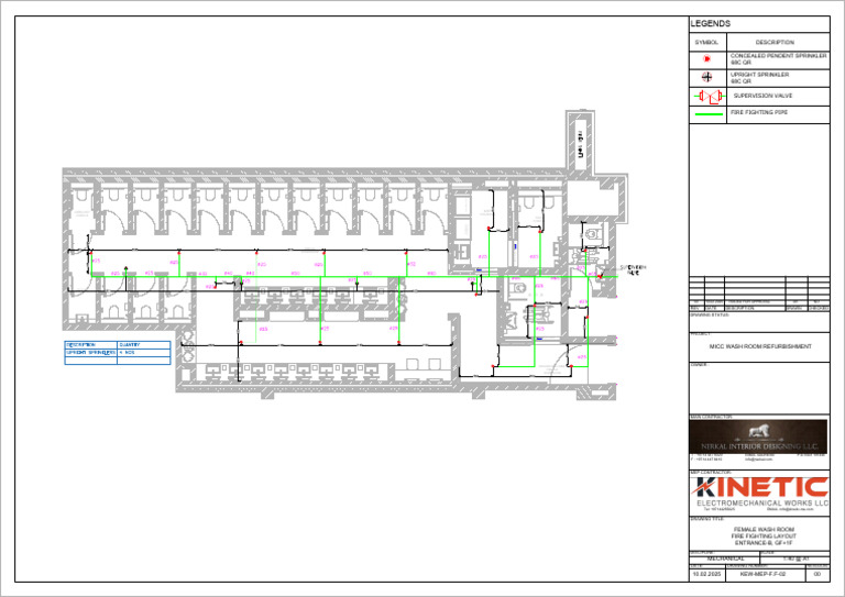 Female Wash Room Fire Fighting Layout ENTRANCE-B, GF+1F | PDF