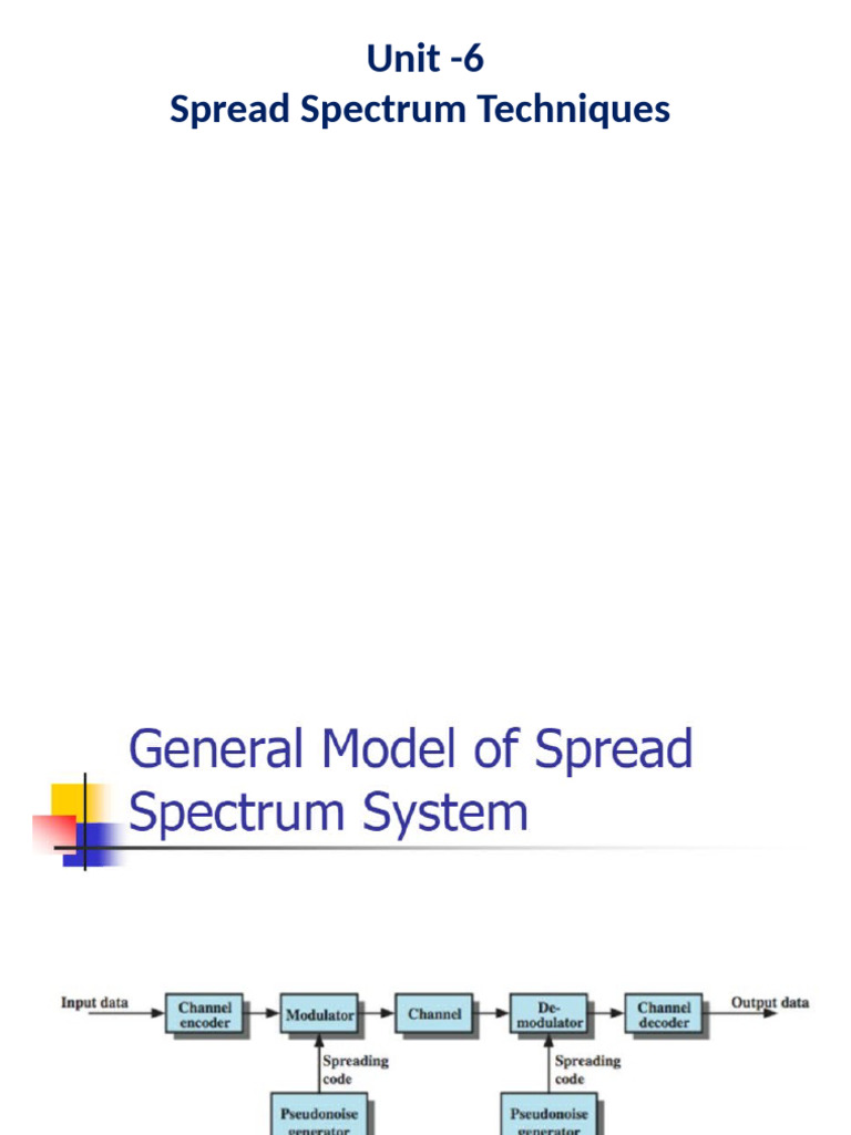 Unit6 Pn Seq Dsss Fhss And X Pdf Spectral Density Signal Processing