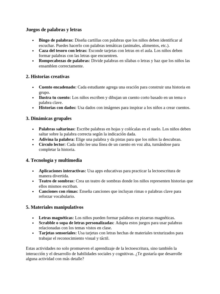 Juegos de Palabras y Letras | PDF
