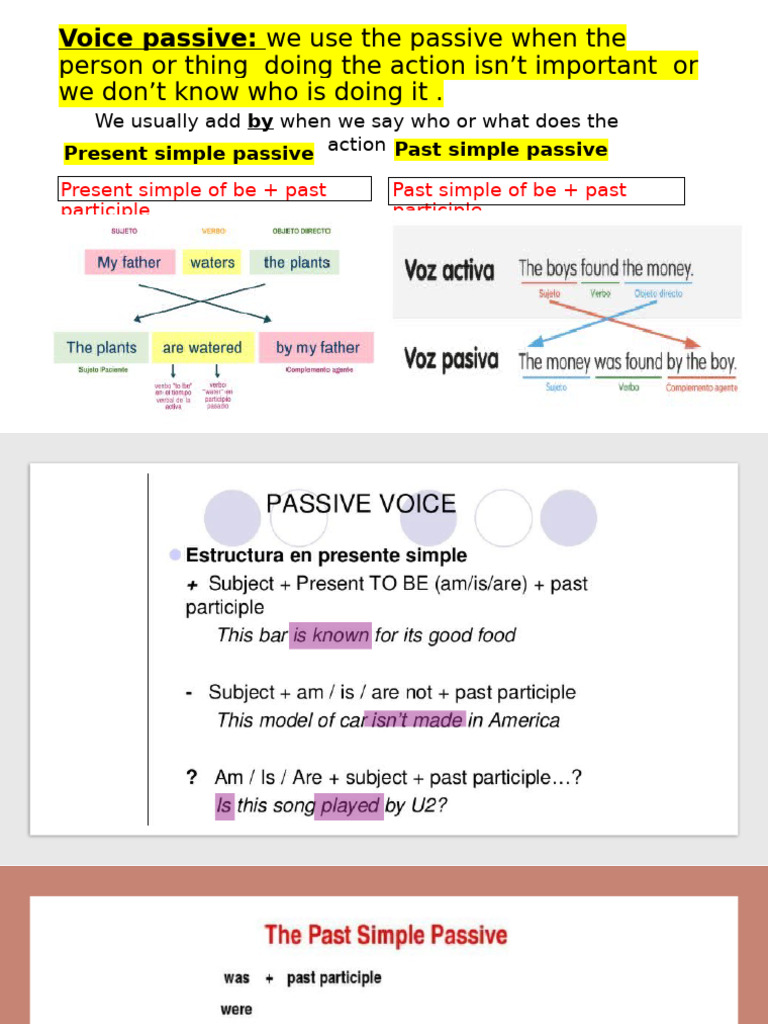 Passive Voice (Past, Present) | PDF