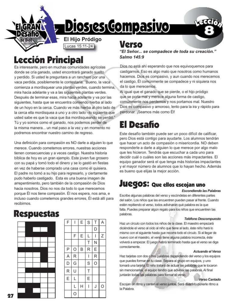 Dios Es Compasivo Niños | PDF