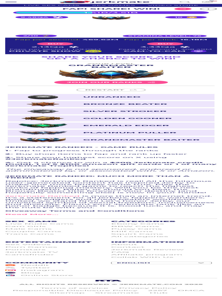 Jerkmate Ranked Play the Game! | PDF | World Wide Web | Internet & Web