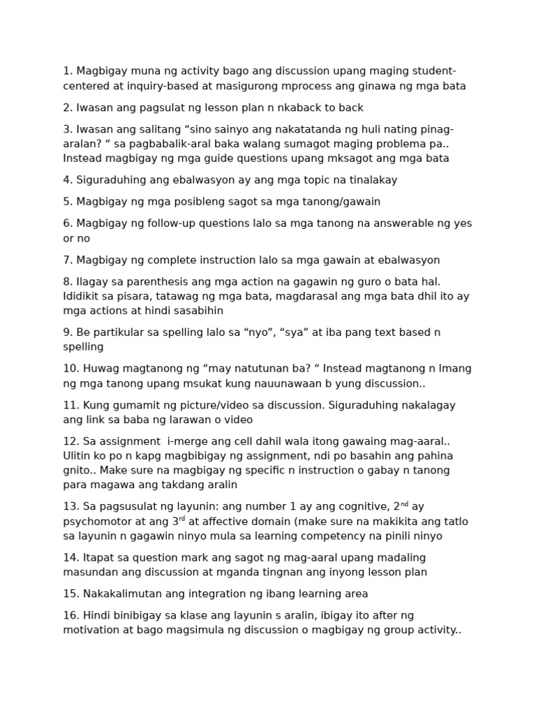 Guide Sa Pag Gawa NG DLP | PDF