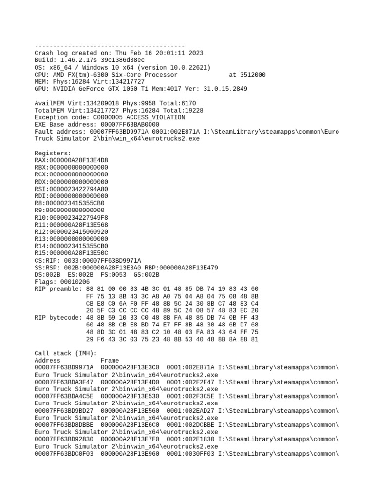 game.crash | PDF | Computer Architecture | Computer Science