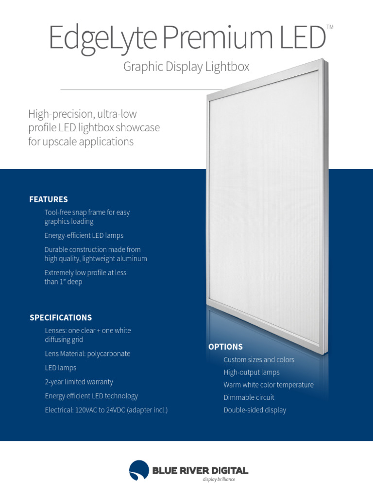 EdgeLyte Premium LED | PDF | Light Emitting Diode | Equipment