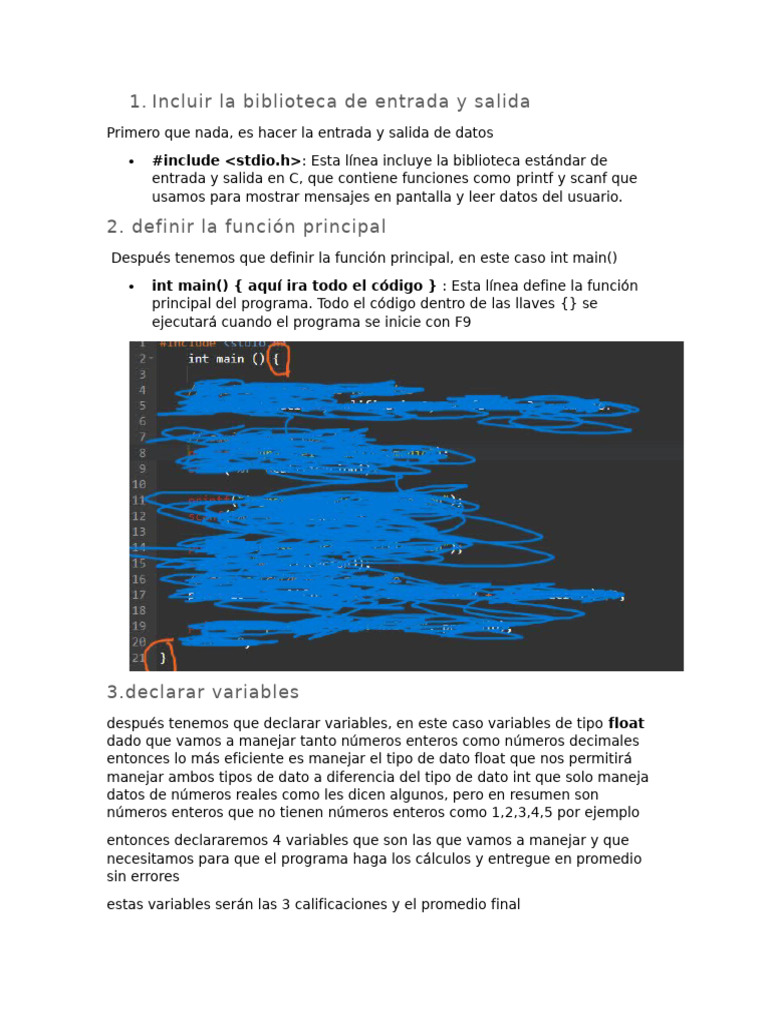 Como Hacer Un Programa en C para Sacar Promedios | PDF | Programa de ...