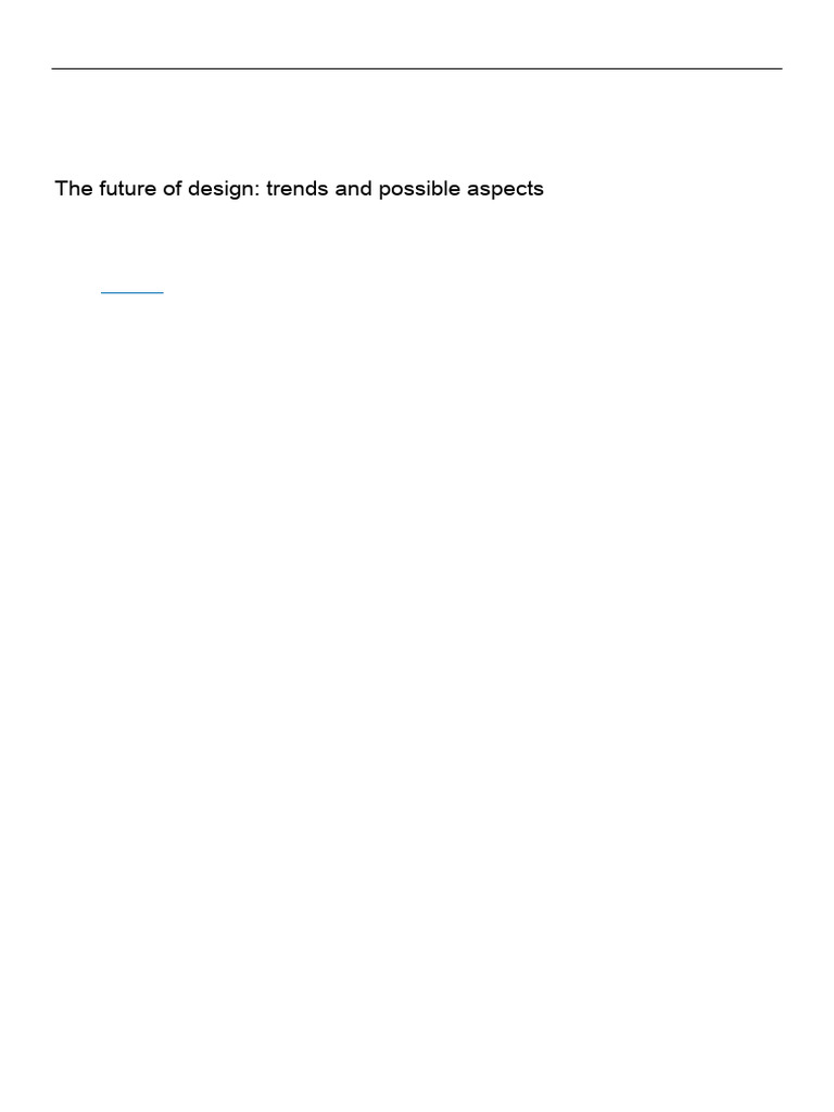 The Future of Design Trends and Possible Aspects | PDF | Augmented ...