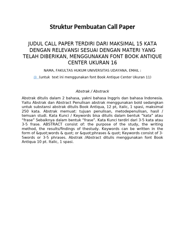 Struktur Pembuatan Call Paper | PDF