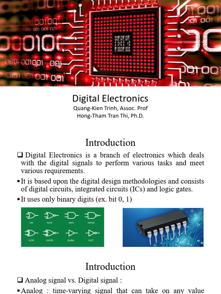 Digital-Electronics Lecture1 DQH | PDF | Logic Gate | Digital Electronics