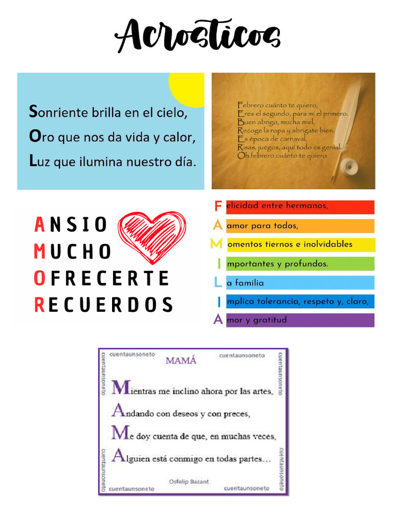 acrosticos | PDF