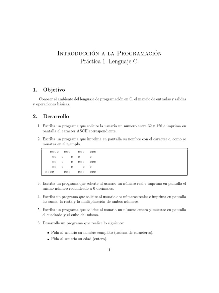 P1 | PDF | Programa de computadora | Programación