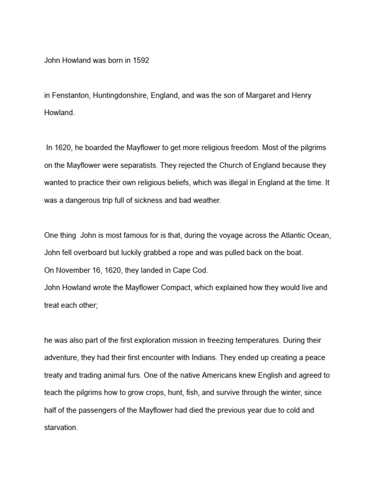 John Howland Paper | PDF