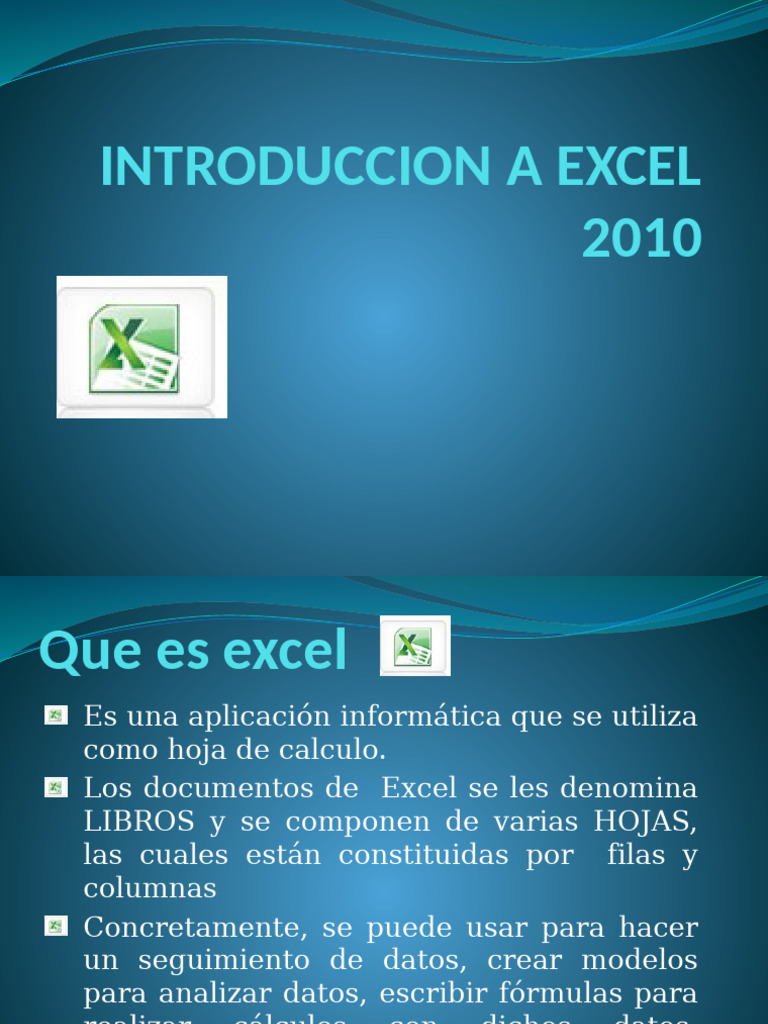 Introduccion a Excel 2010 | PDF
