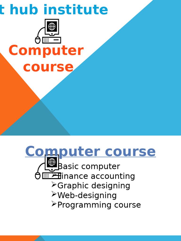 Computer Courses Offered at Hub Institute | PDF