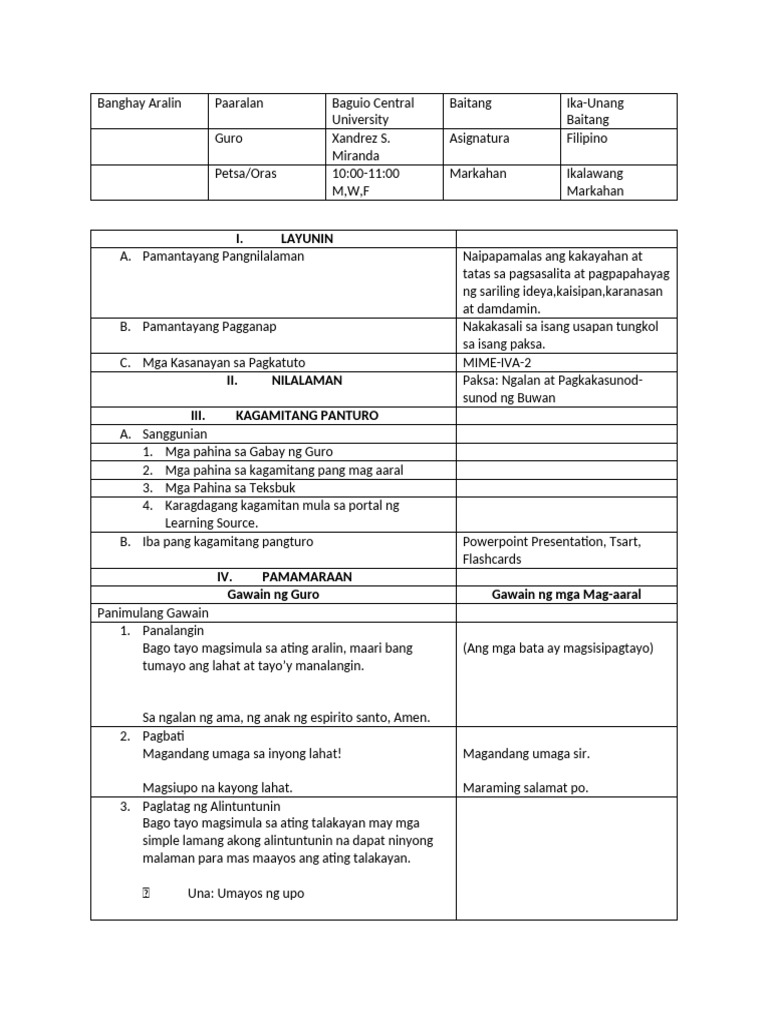 Ngalan NMBuwan Miranda LP | PDF