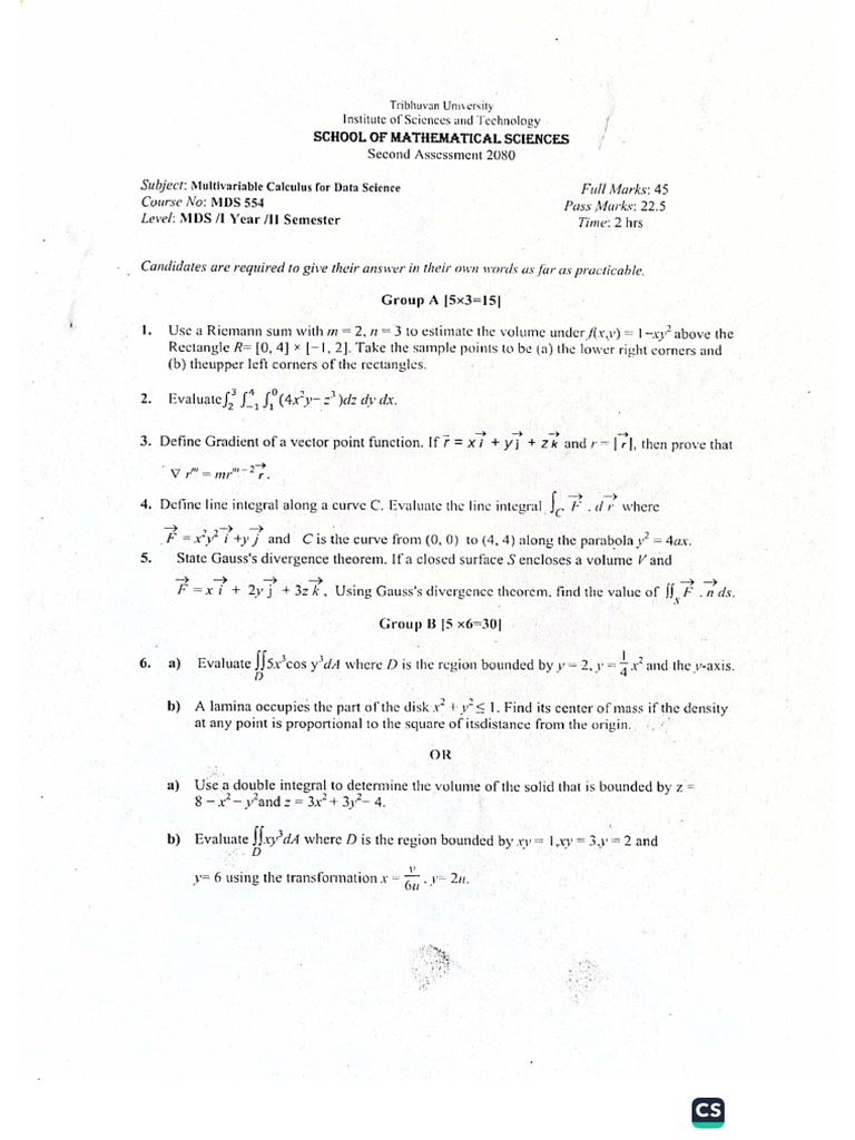 02 MDS I-II Assessment 2080 Questions (SA) | PDF