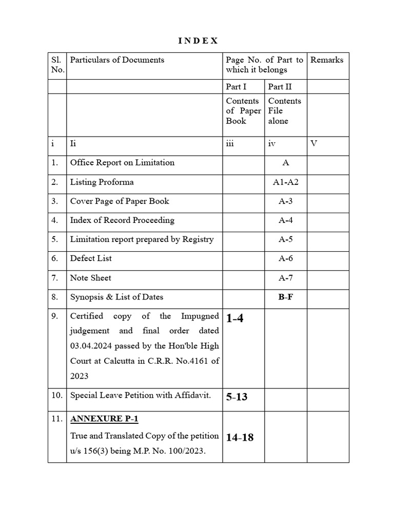 Legal Document Index and Reports | PDF