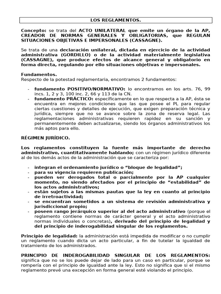 Los Reglamentos | PDF | Regulación | Caso de ley
