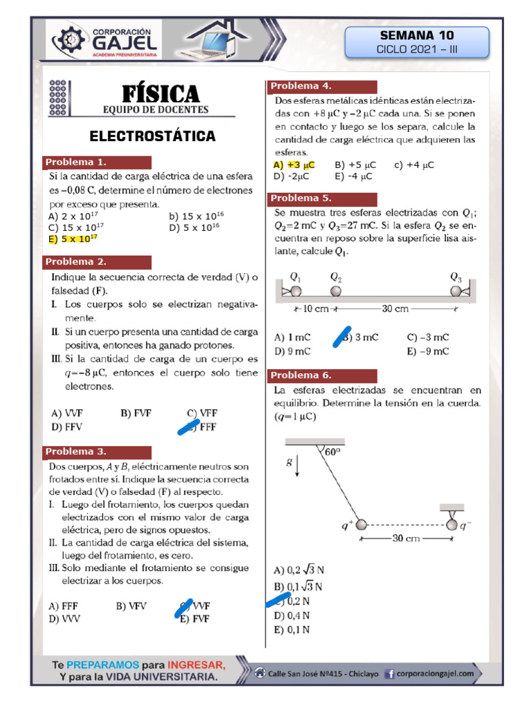 Física 10 - Electrostática | PDF