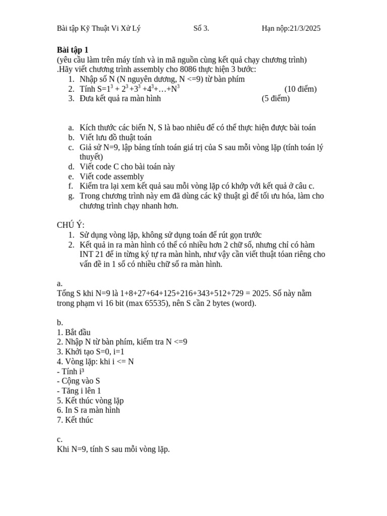 VXL - BaiTap Chuong2-4 - CodeC | PDF