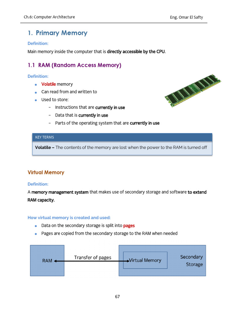 Ch6 - Computer Architecture | PDF | Computer Data Storage | Central Processing Unit