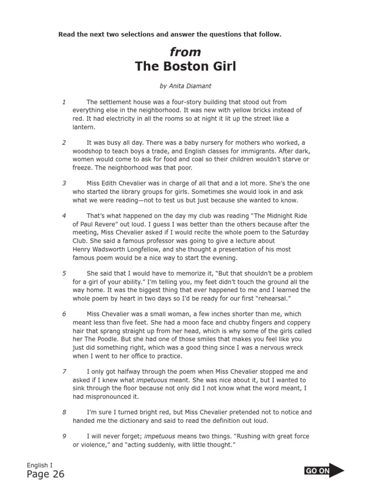 STAAR English I April 2021 Released | PDF