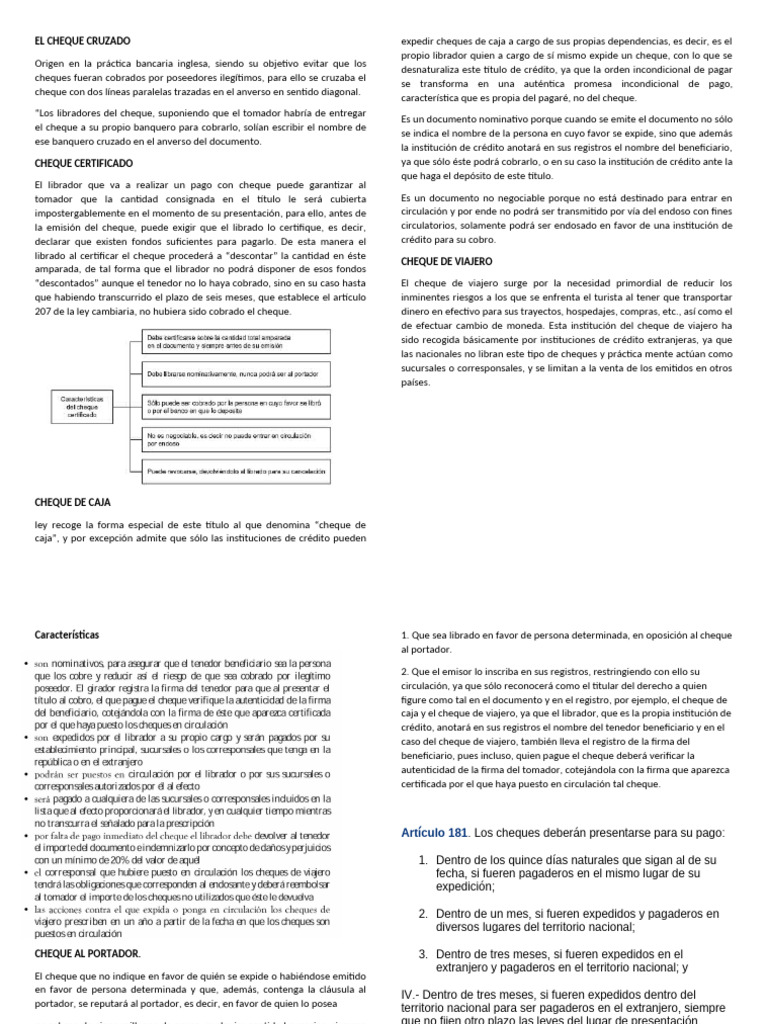 EL CHEQUE | PDF | Cheque | Dinero