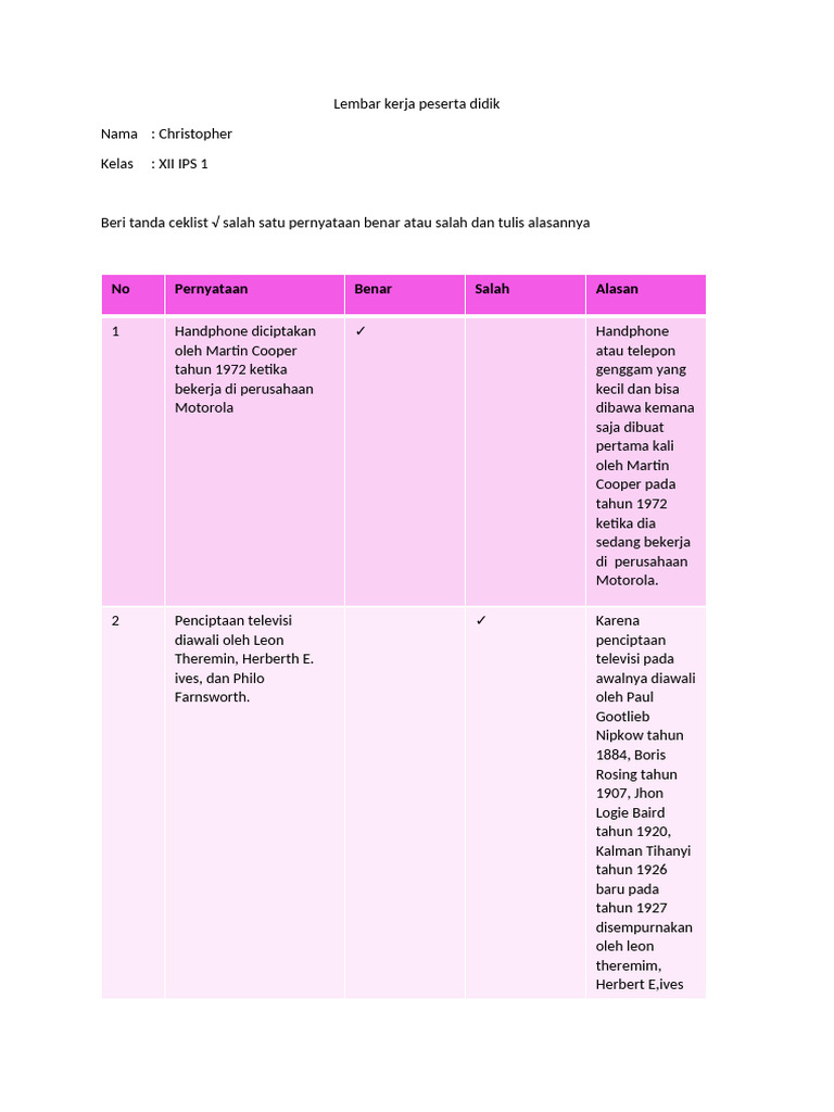 Lembar Kerja Peserta Didik Toper - Pertemuan 4 | PDF