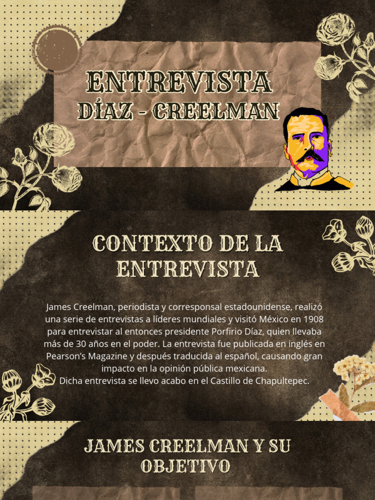 Entrevista Díaz-Creelman 1908: Contexto y Consecuencias | PDF | México ...
