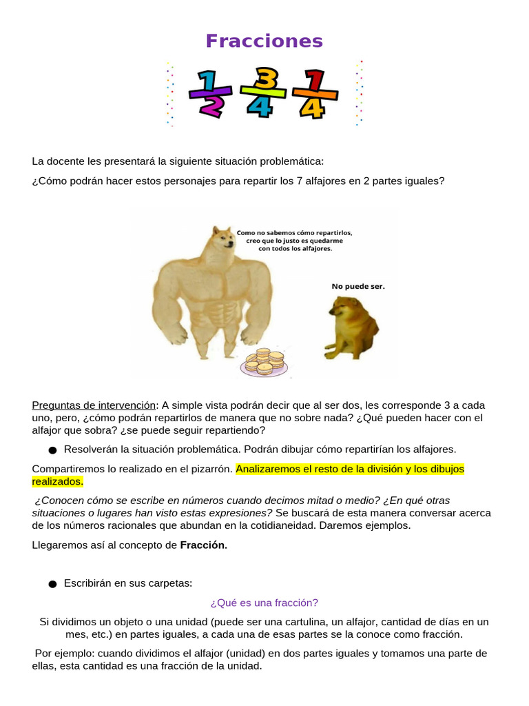 Mitades y Cuartos en Fracciones | PDF | Aritmética | Matemática Elemental