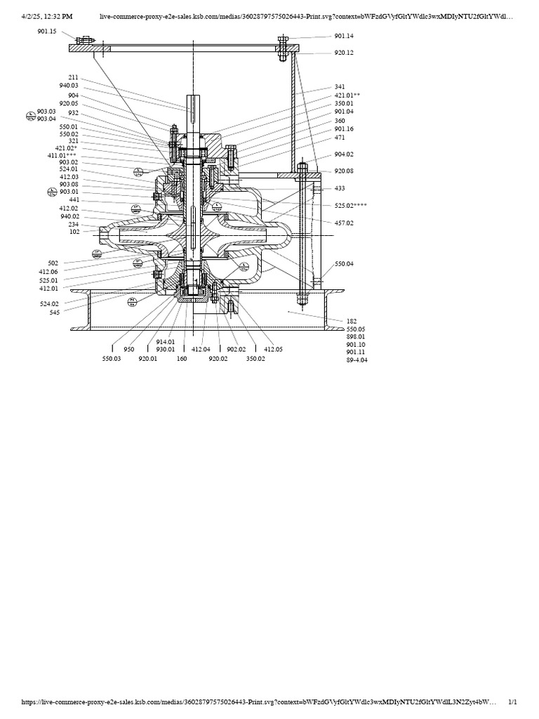 KSB OMG Spare Drawing | PDF