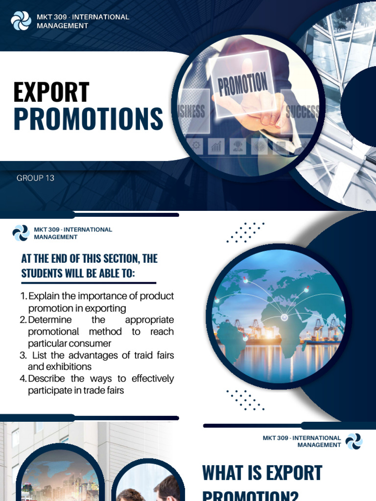 Group 13 Export Promotions | PDF | Sales | Advertising