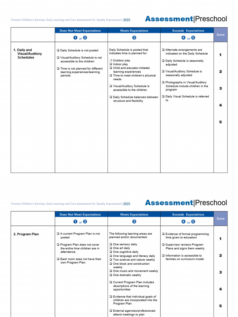 Preschool Assessment and Program Evaluation | PDF | Learning | Hand Washing