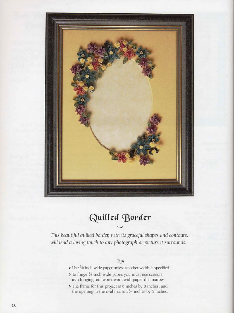 Paper Quilling Flower Border Frame | PDF