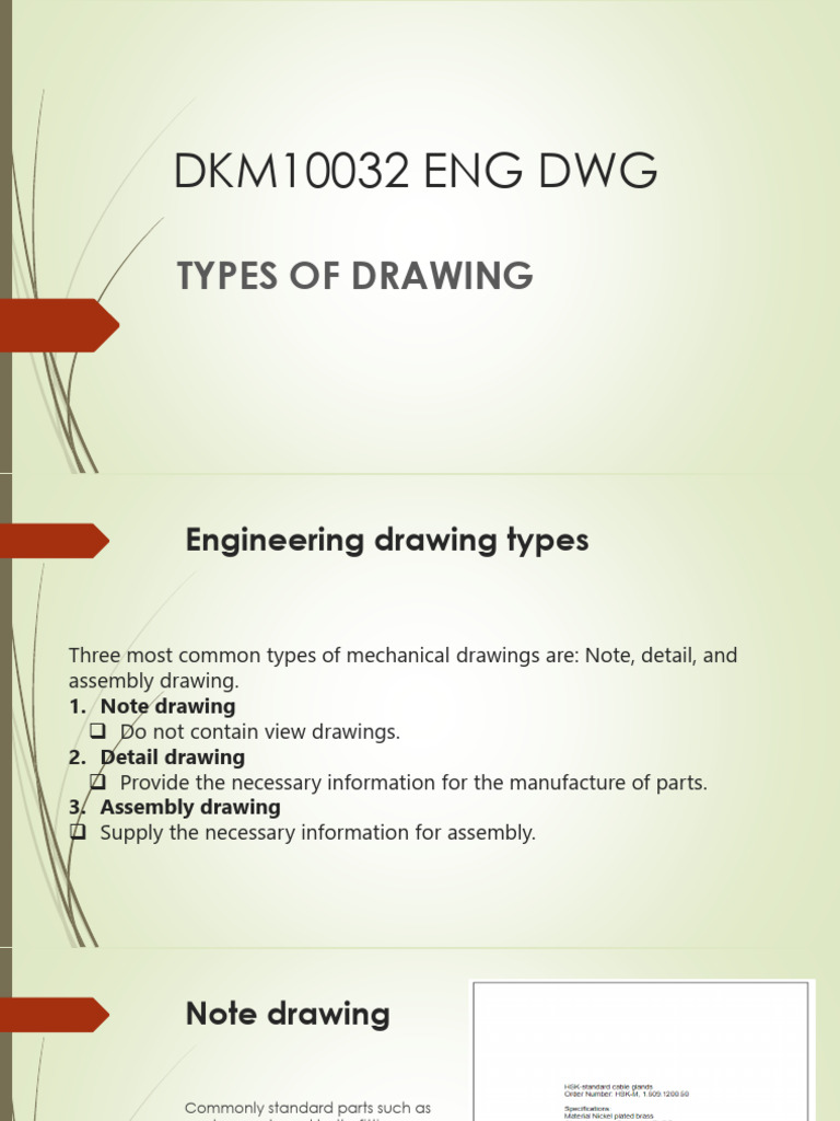DKM10032 Eng DWG - Types of Drawing | PDF | Technical Drawing