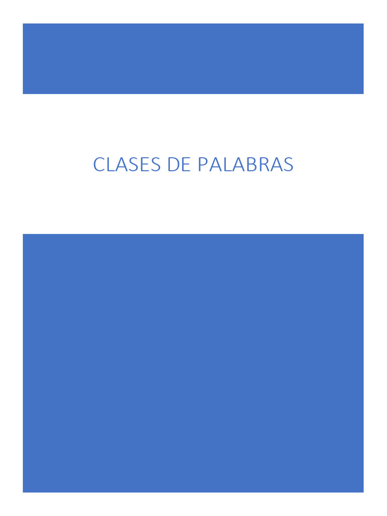 2°CLASES DE PALABRAS | PDF